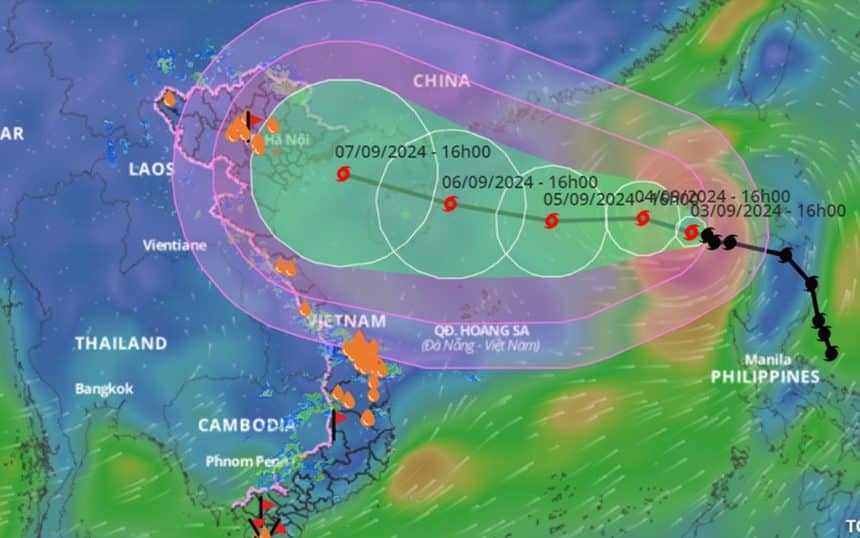 Typhoon Yagi To Bring Heavy Rain To Northern Thailand