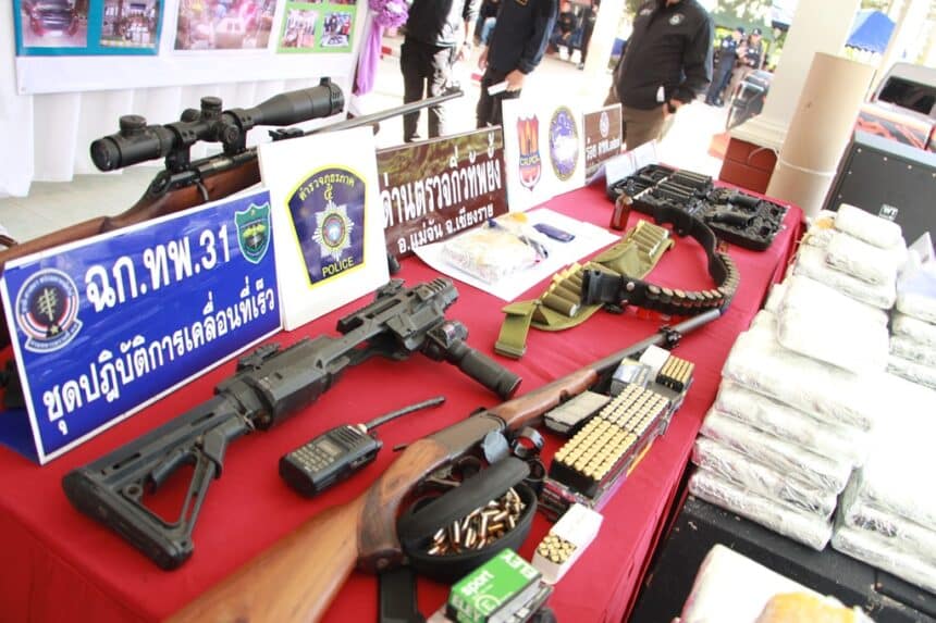 Chiang Rai Police Seize Meth, Firearms And Ammo