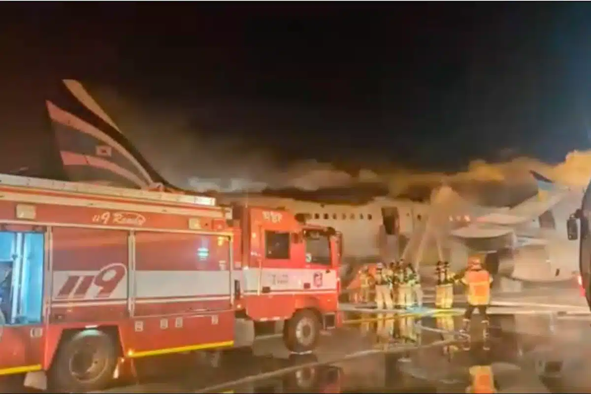 Air Busan Airbus A321 Bursts Into Flames In South Korea