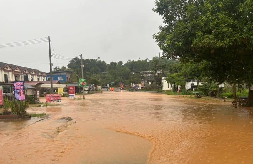 Flooding From Heavy Rain Causes Road Closures In Chiang Rai
